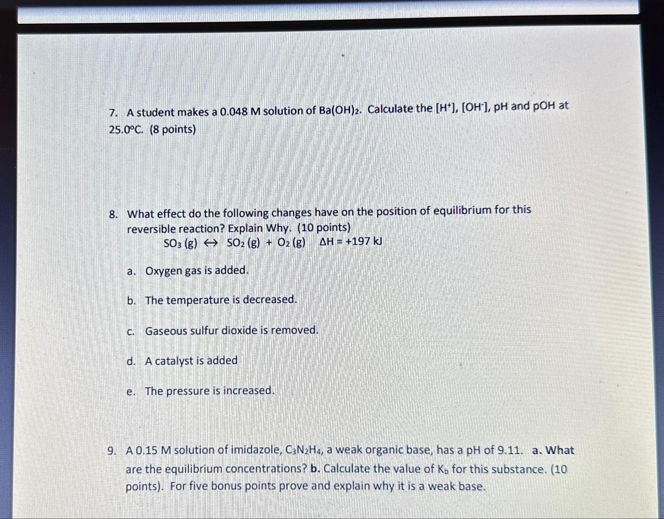 Solved A student makes a 0.048M ﻿solution of Ba(OH)2. | Chegg.com