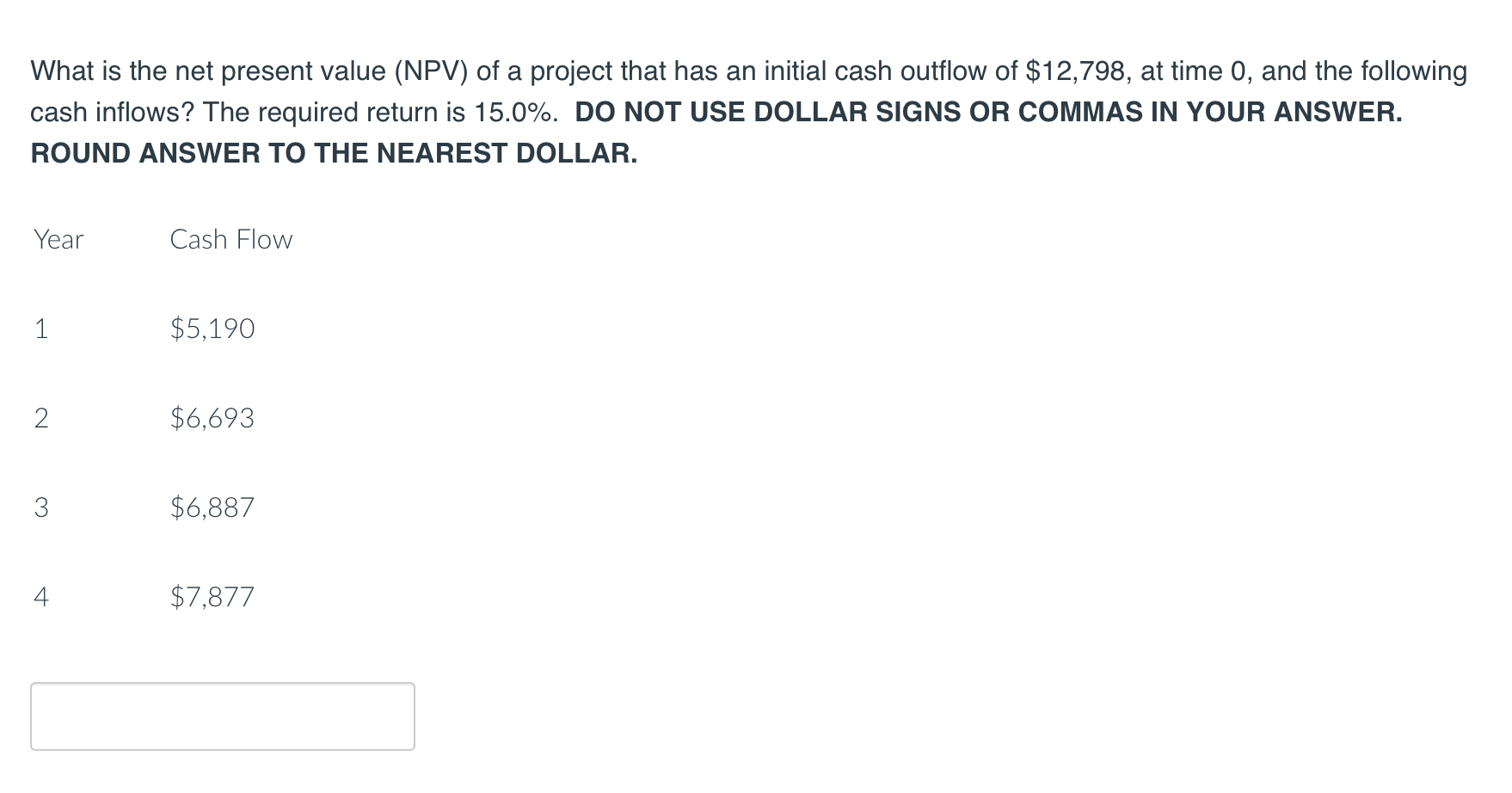 Solved What is the net present value (NPV) ﻿of a project | Chegg.com