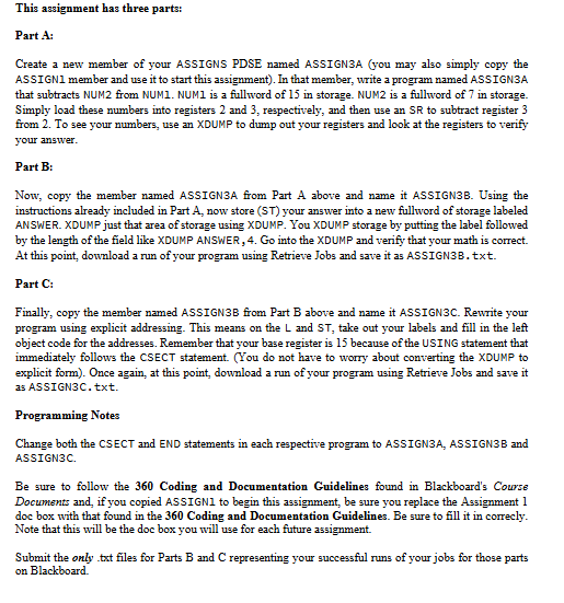 Solved This assignment has three parts:Part A:Create a new | Chegg.com