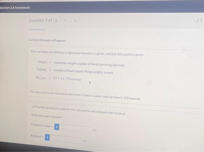 Solved Current Attempt in Progress Two variables are | Chegg.com