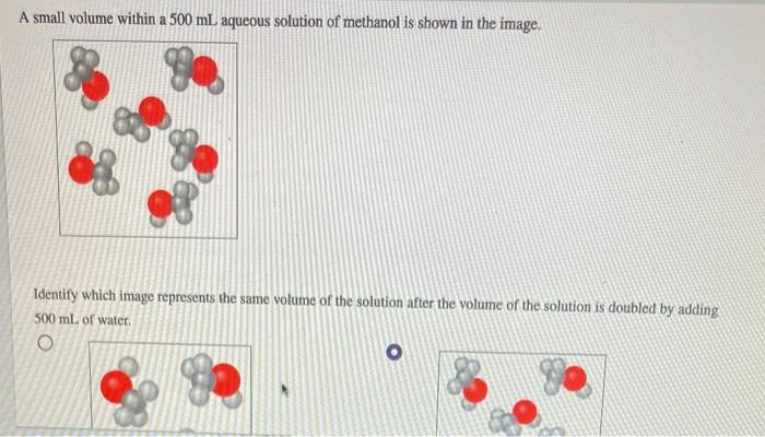 Solved A small volume within a 500 mL aqueous solution of | Chegg.com