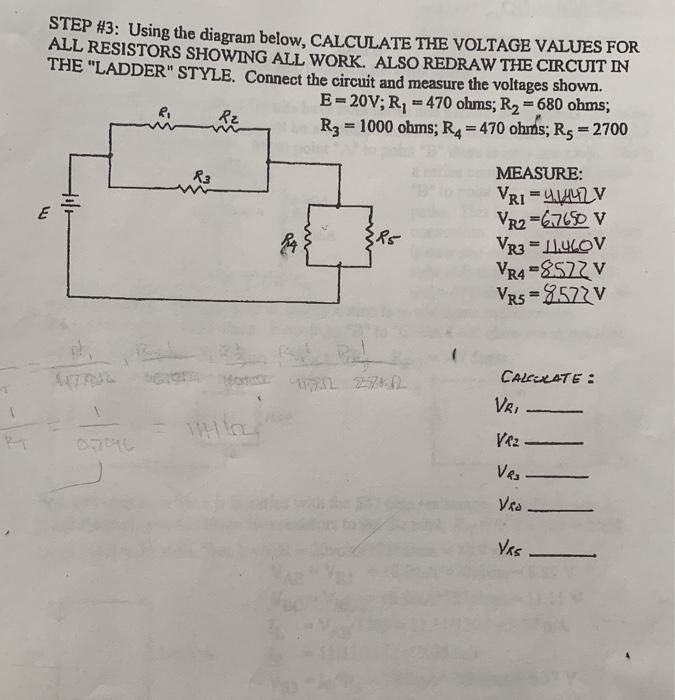 Solved calculate the voltage values and redraw the circuit | Chegg.com