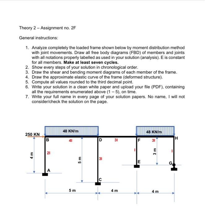Solved Theory 2 - Assignment no. 2F General instructions: 1. | Chegg.com