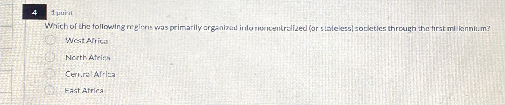 Which of the following regions was primarily | Chegg.com