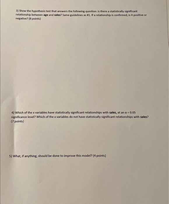 Solved Consider a regression model predicting the Sales per | Chegg.com