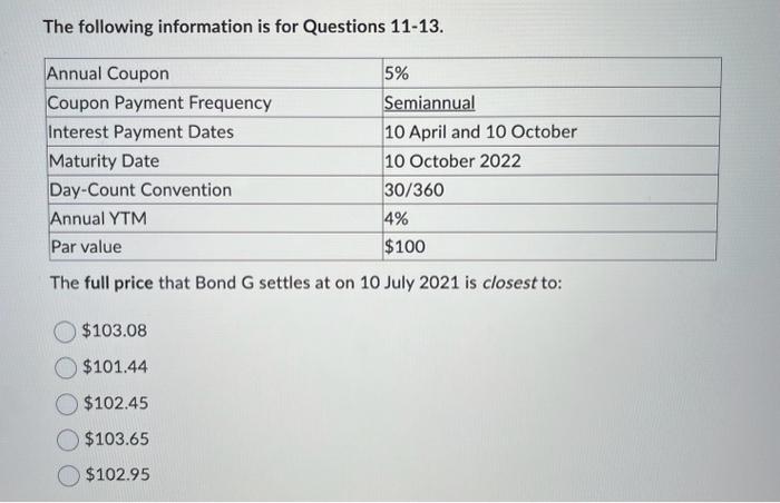 Solved The following information is for Questions 11-13. The | Chegg.com