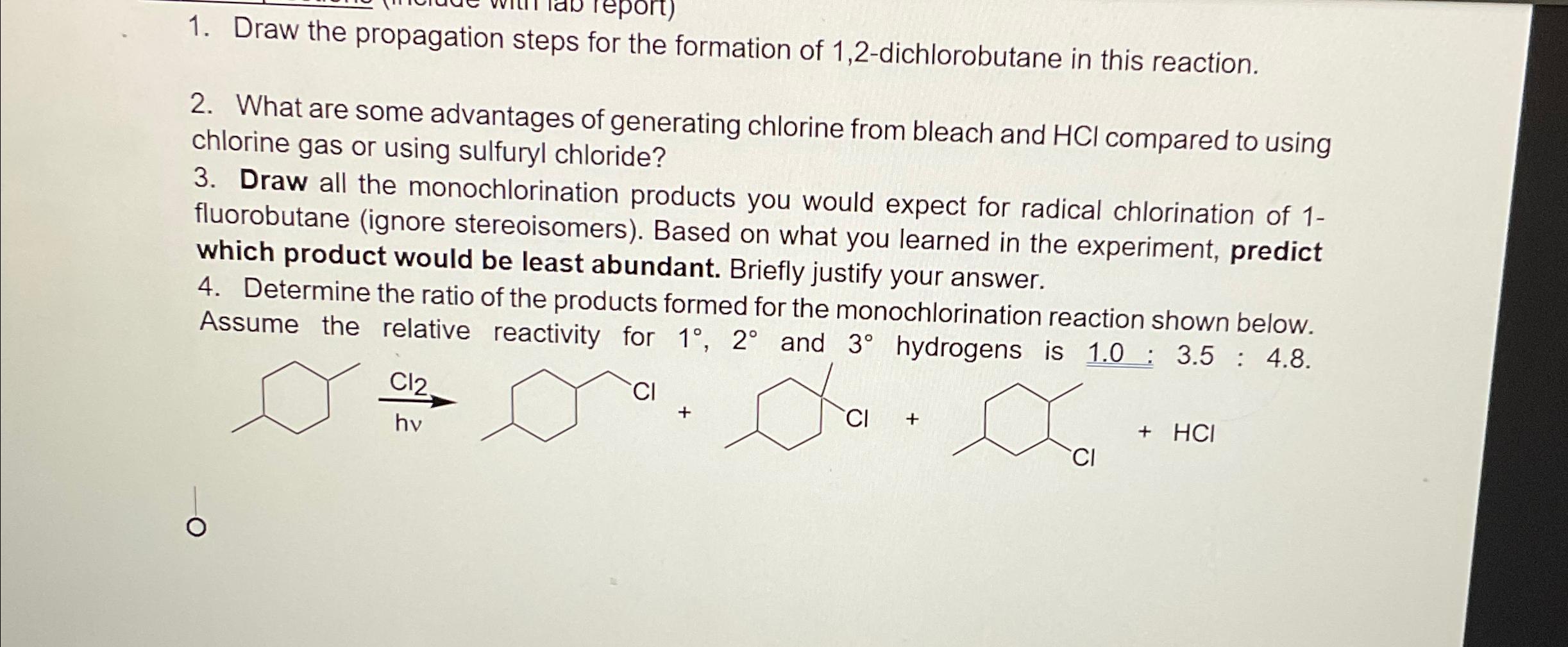 Solved Draw the propagation steps for the formation of | Chegg.com