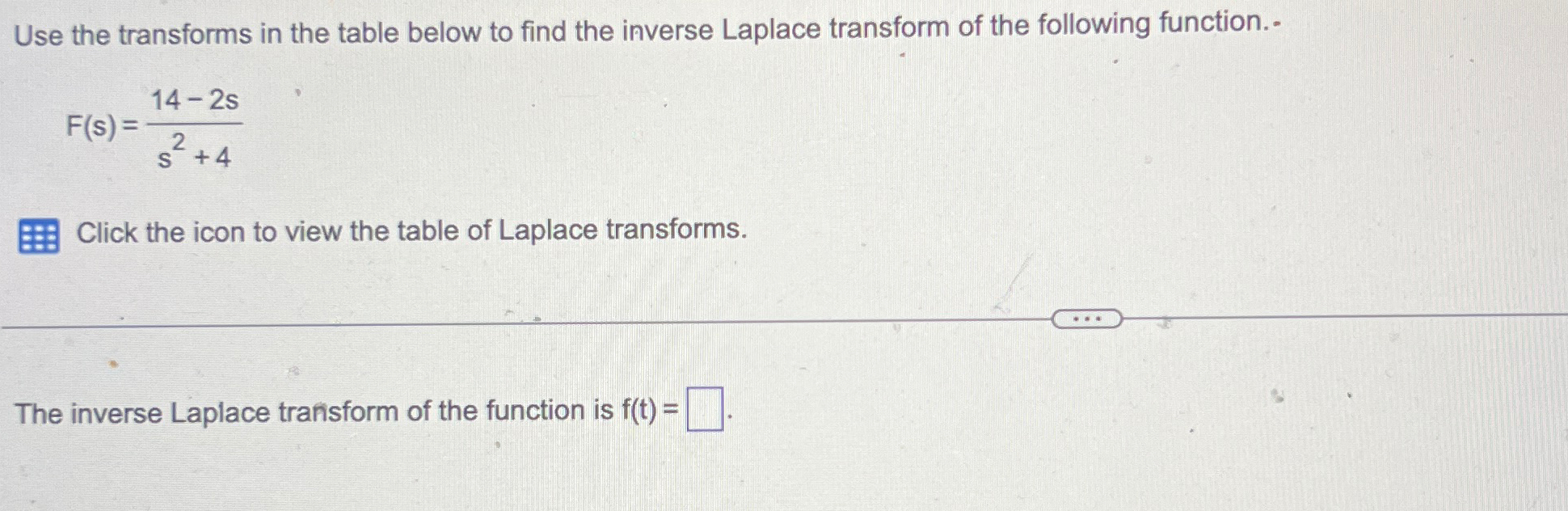Solved Use the transforms in the table below to find the | Chegg.com