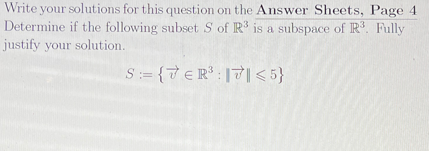 Solved Write your solutions for this question on the Answer | Chegg.com
