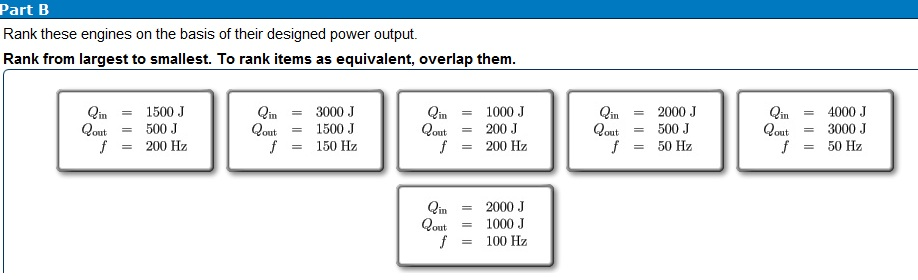 Solved Rank these engines on the basis of their designed | Chegg.com Solved Rank these engines on the basis of their designed | Chegg.com