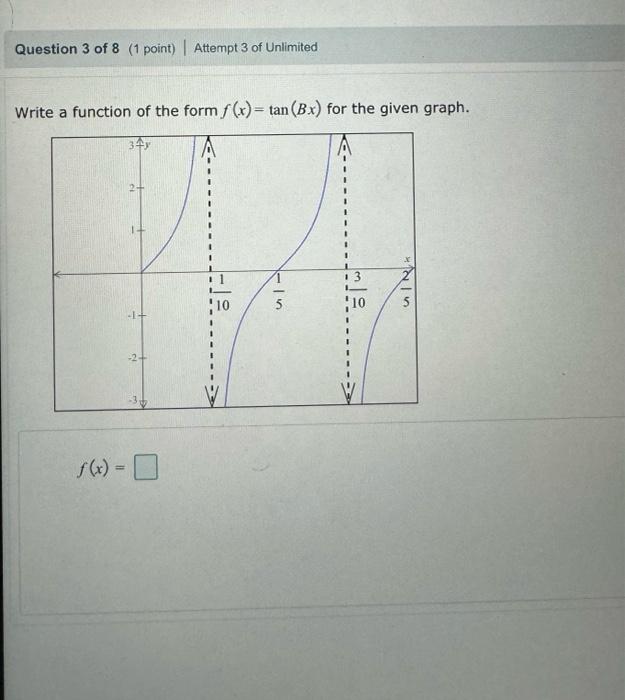 Solved Question 3 of 8 (1 point)| Attempt 3 of Unlimited | Chegg.com