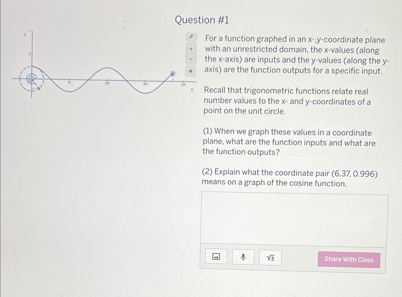 Solved Ouestion #1For a function graphed in an | Chegg.com