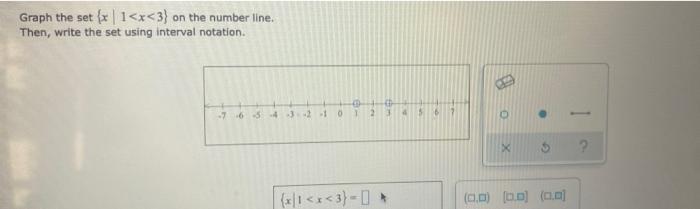 Solved Graph the set {x | 1 | Chegg.com