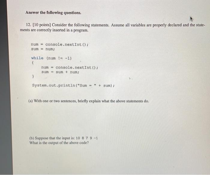 Solved Mark each of the following statements True or False. | Chegg.com