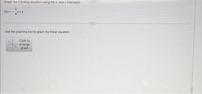 Solved Graph the following equation using the x-and | Chegg.com