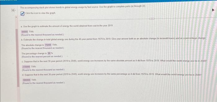Click the icon lo virow tha graph 2. Use the gopht is | Chegg.com