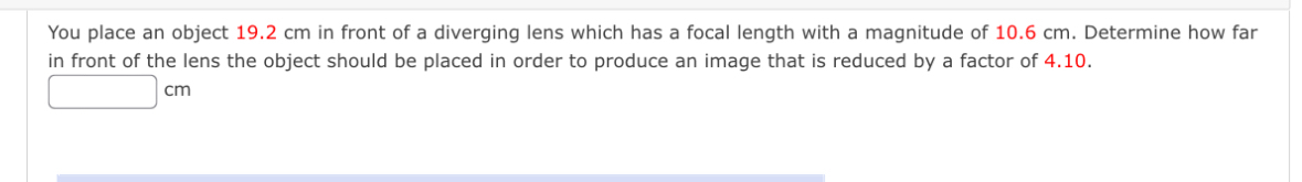 Solved You place an object 19.2cm ﻿in front of a diverging | Chegg.com