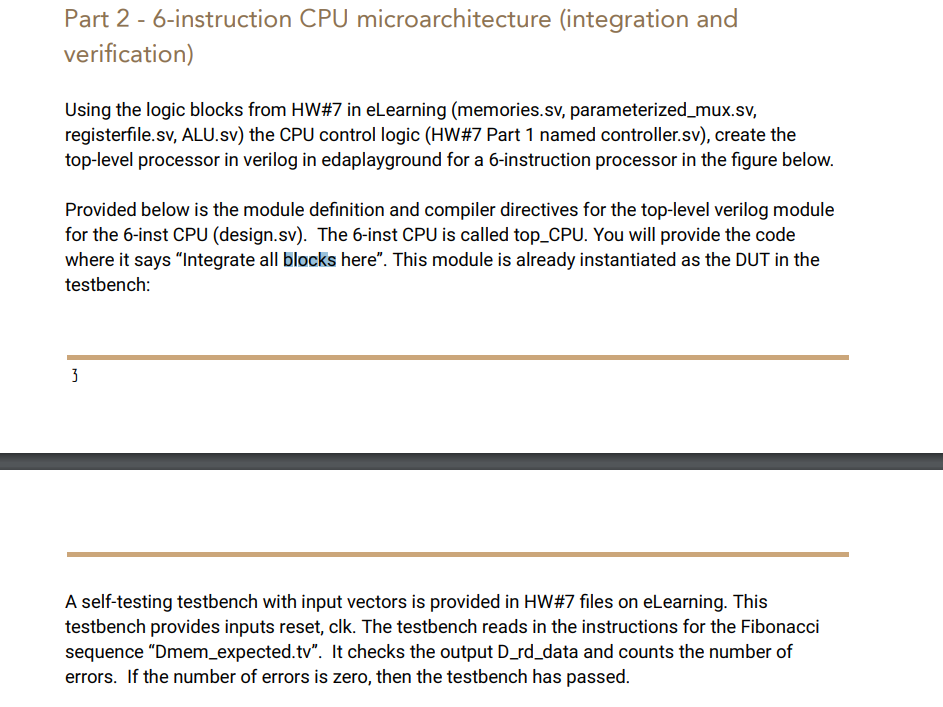 Solved hw 7 ﻿elearning fileAlu.svmodule ALU(Result, | Chegg.com