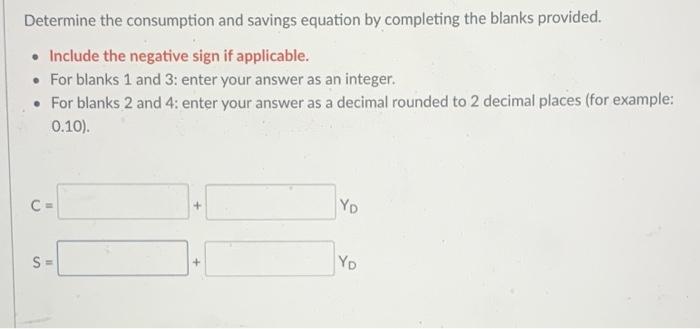 Solved Consider the following desired consumption function. | Chegg.com