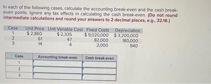 Solved In each of the following cases, calculate the | Chegg.com