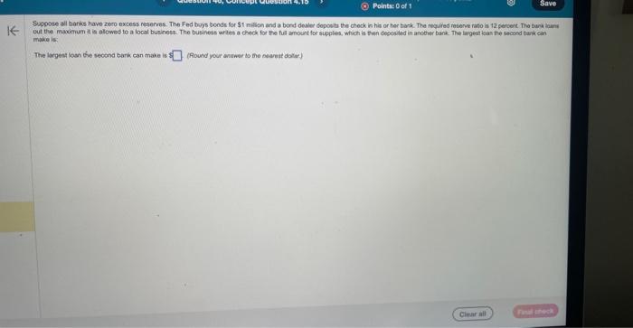 Solved make is: The largest lose tie second bark can mabe | Chegg.com