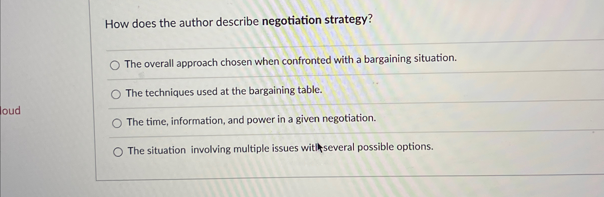 Solved How does the author describe negotiation strategy?The | Chegg.com