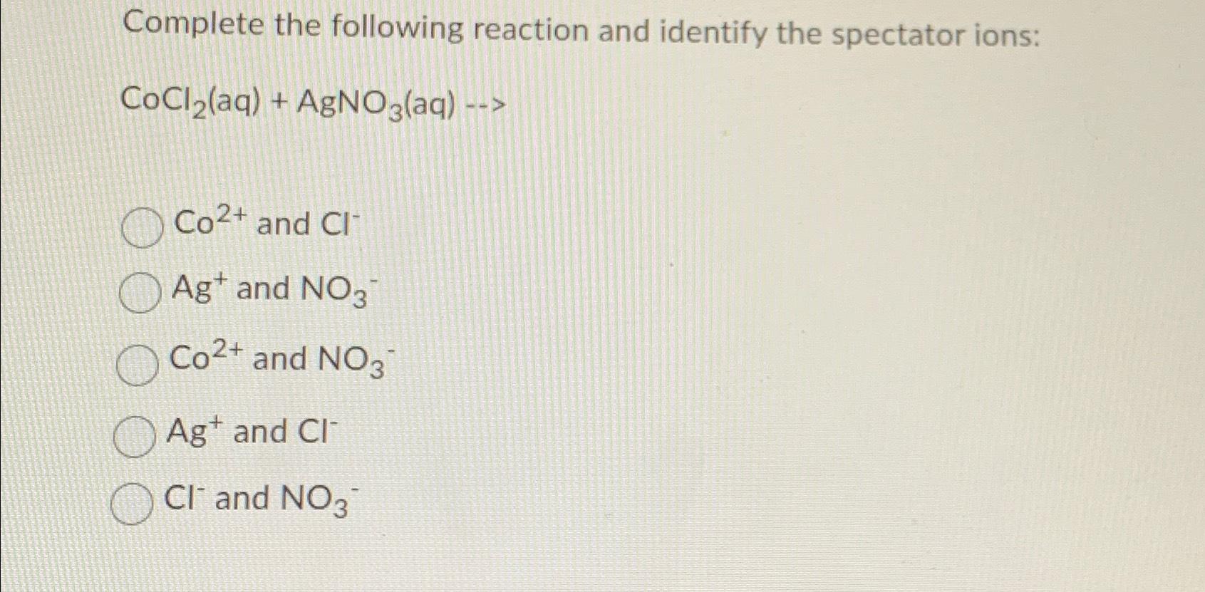 Solved Complete the following reaction and identify the | Chegg.com