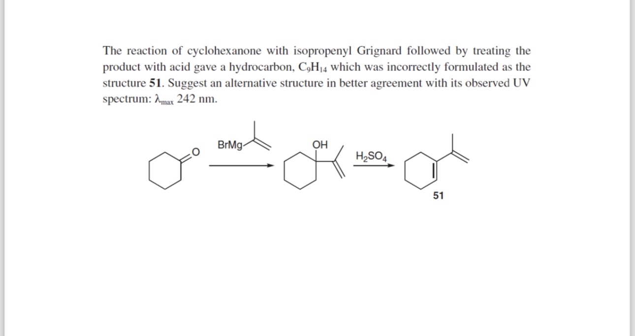 Solved The reaction of cyclohexanone with isopropenyl | Chegg.com