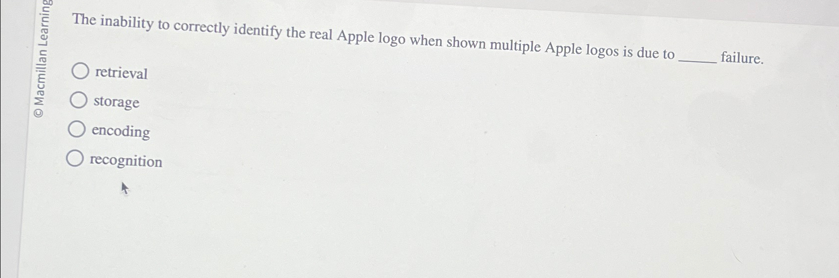 Solved The inability to correctly identify the real Apple | Chegg.com