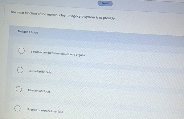Solved The main function of the mononuclear phagocyte system | Chegg.com