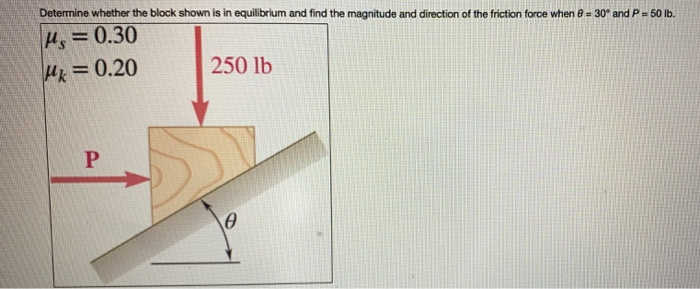 Solved Determine whether the block shown is in equilibrium | Chegg.com
