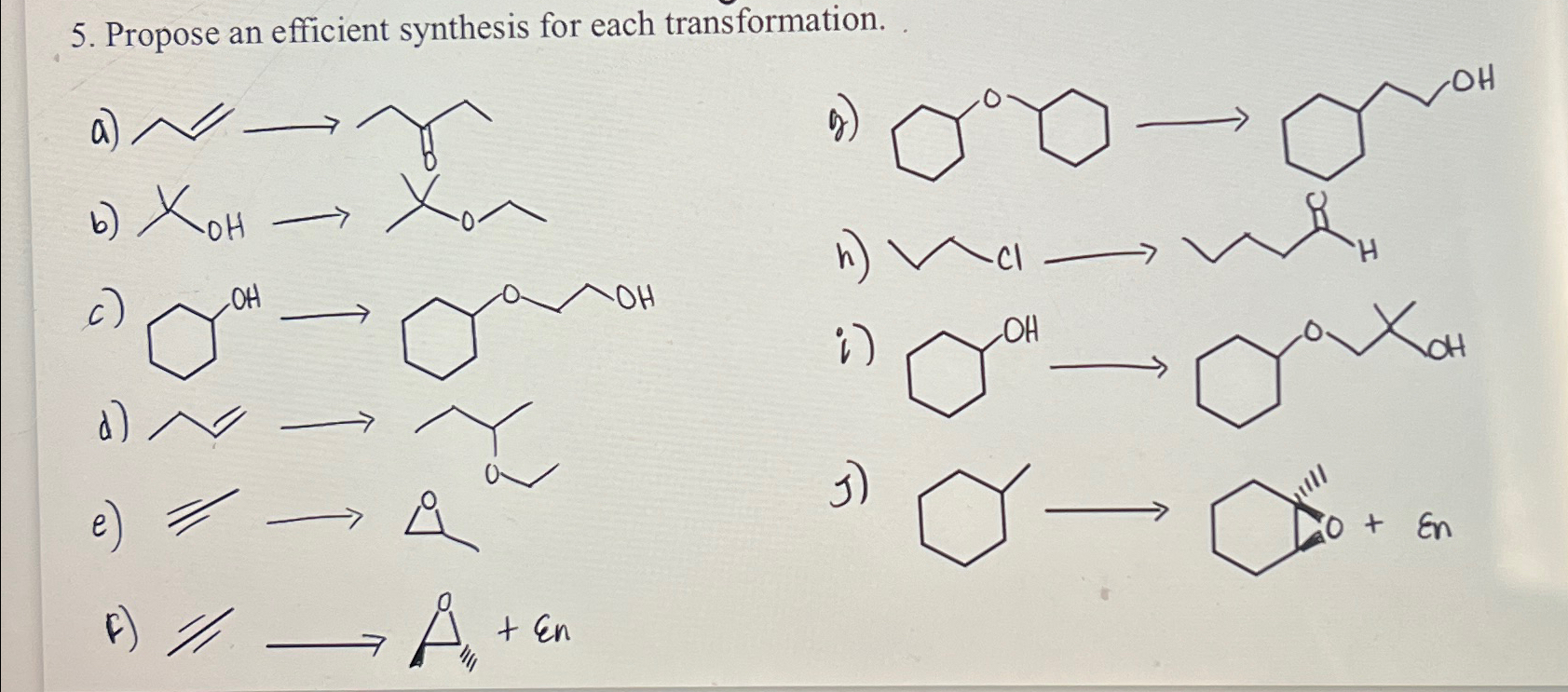 Propose an efficient synthesis for each | Chegg.com