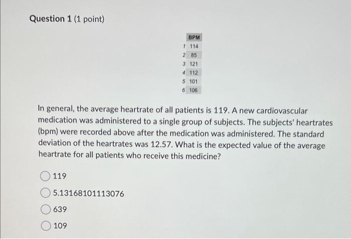 Solved Question 1 (1 point) In general, the average | Chegg.com