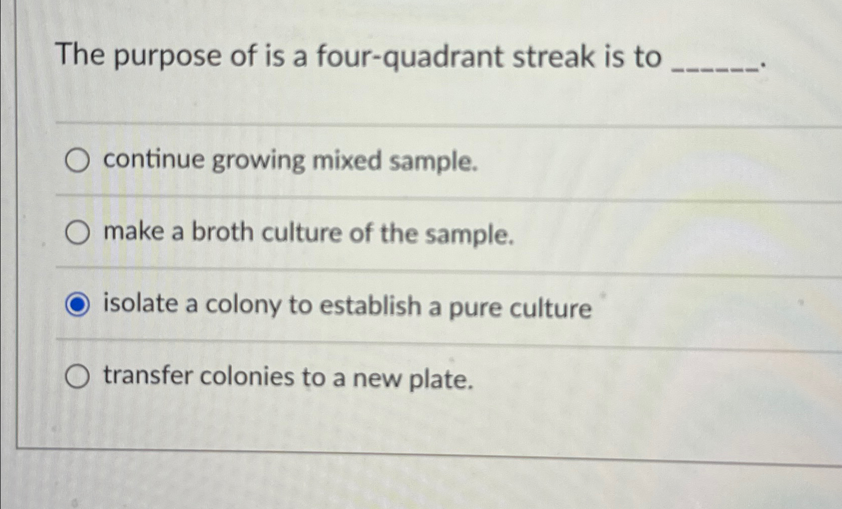 Solved The purpose of is a four-quadrant streak is | Chegg.com
