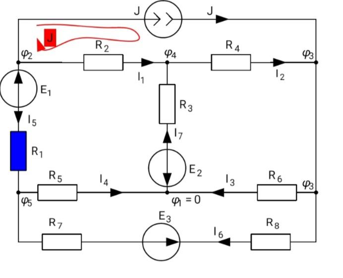Solved 1.Calculate the currents for a given scheme by using | Chegg.com