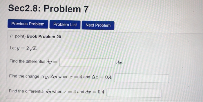 Solved Sec2.8: Problem 1 Previous Problem Problem List Next | Chegg.com