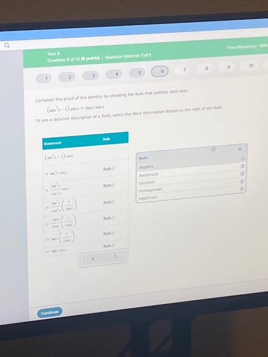 Solved Complete the proot of the idenity by chooting the | Chegg.com