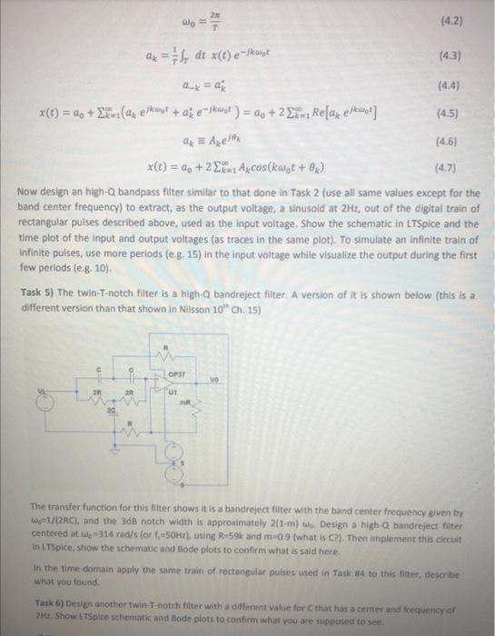 Solved High-Q (narrow-band) band-pass or band-reject filters | Chegg.com