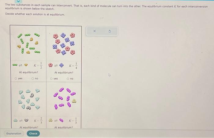 Solved The two substances in each sample can interconvert. | Chegg.com