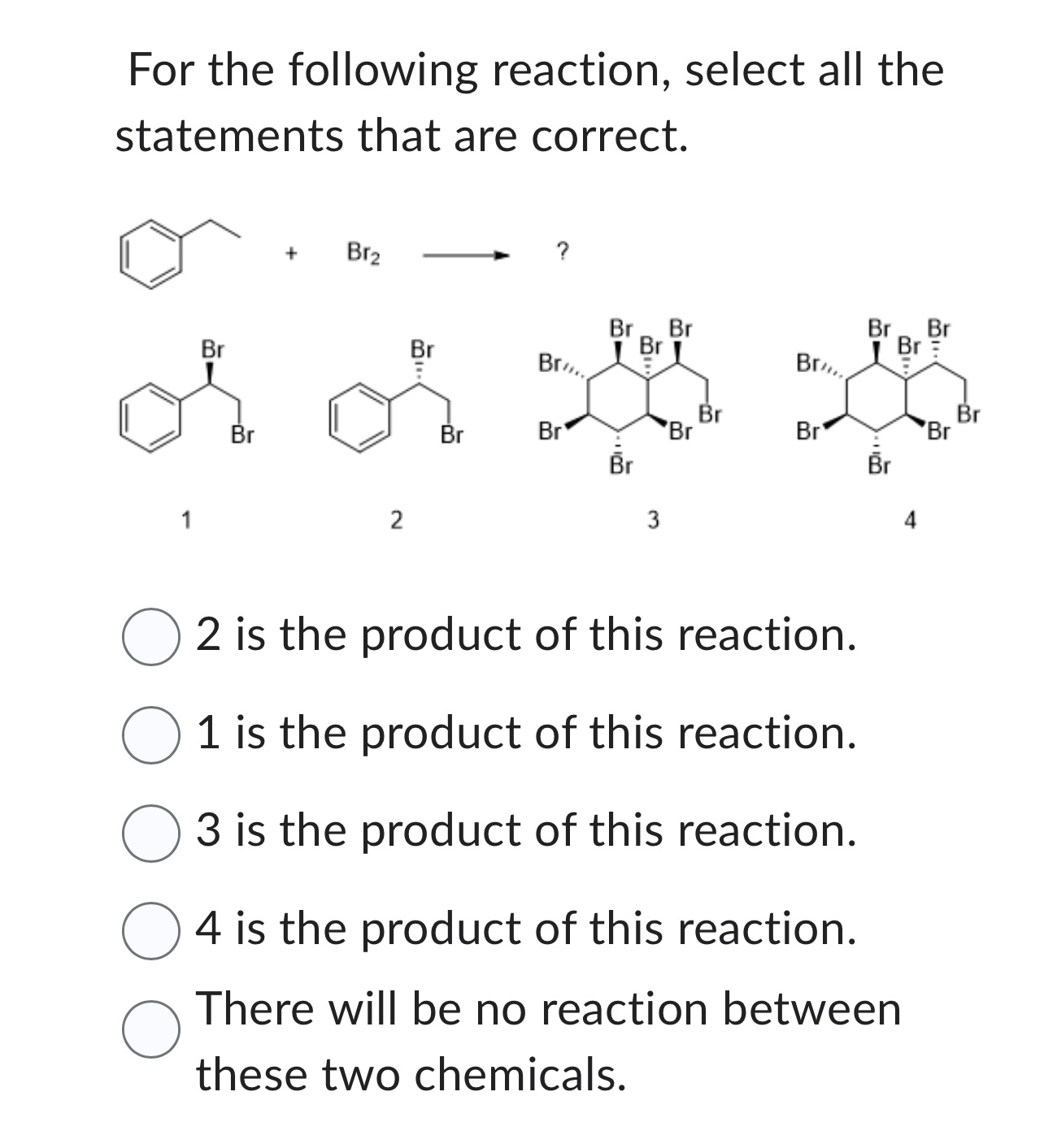 Solved For the following reaction, select all the statements | Chegg.com