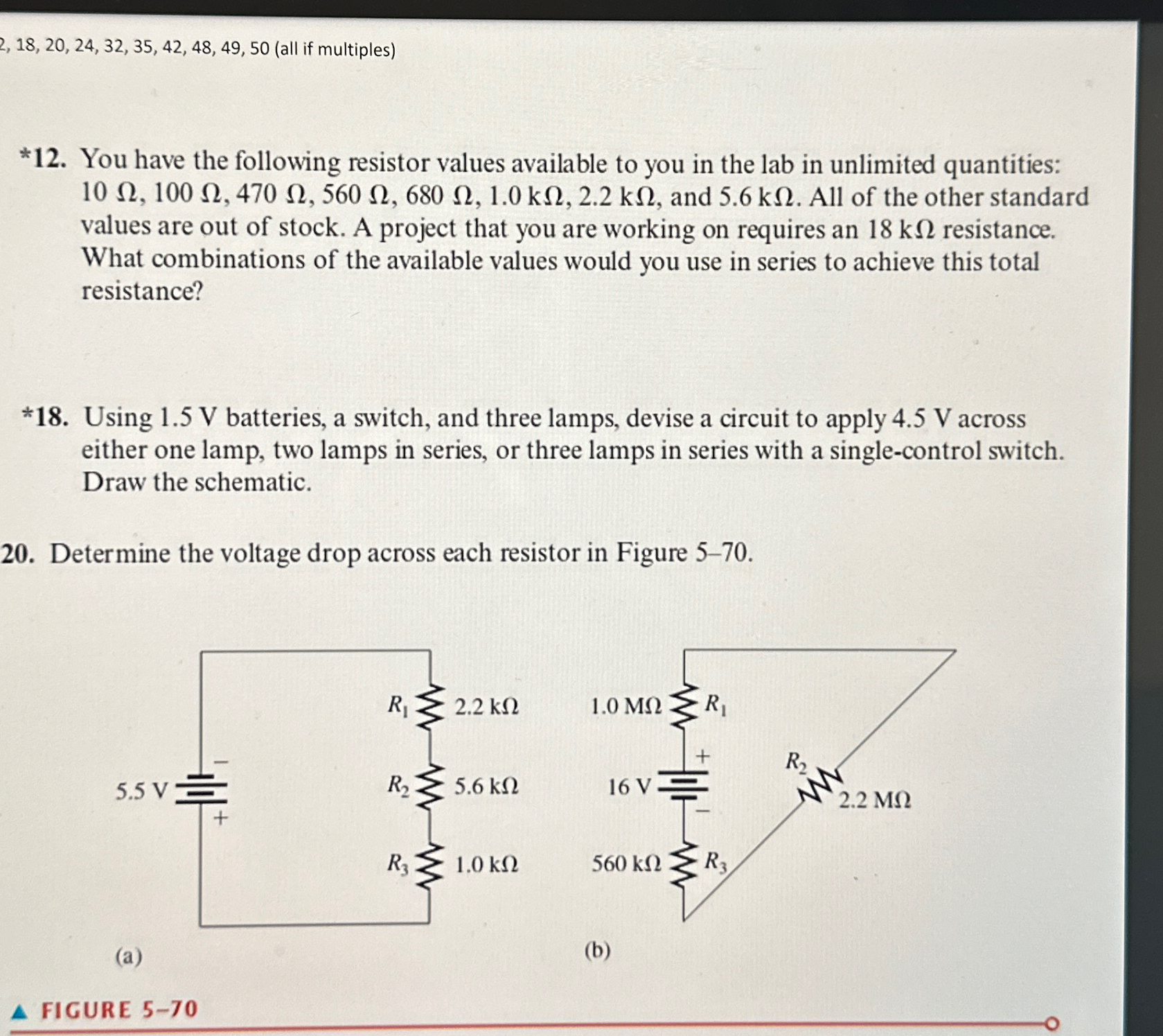 Solved 2,18,20,24,32,35,42,48,49,50 (all if multiples)*12. | Chegg.com