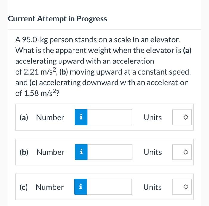 Solved A 95.0-kg person stands on a scale in an elevator. | Chegg.com