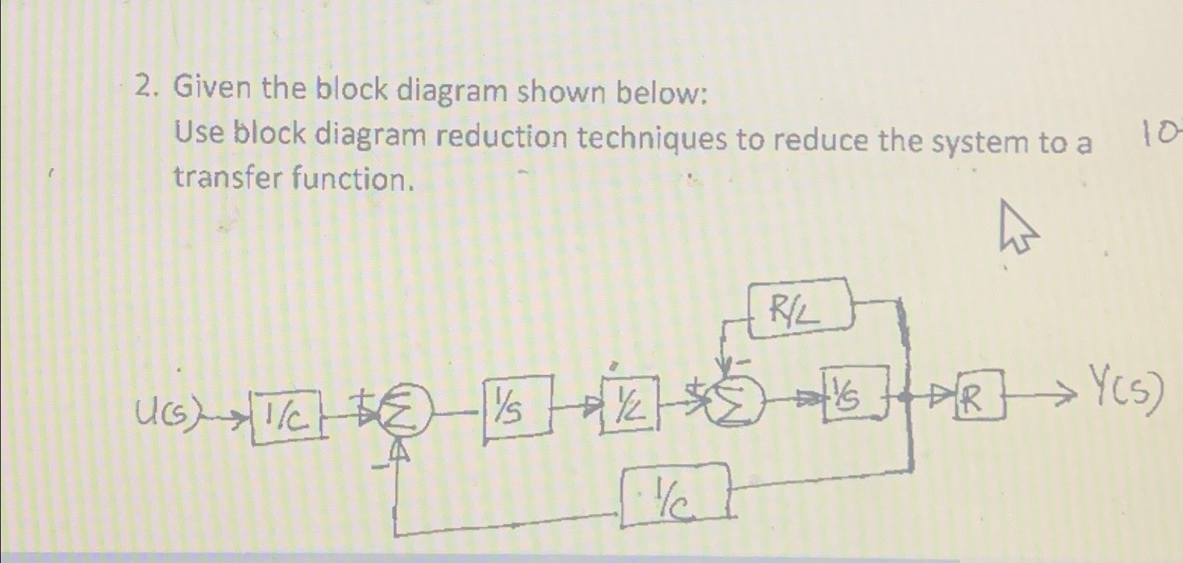 Solved Given the block diagram shown below:Use block diagram | Chegg.com