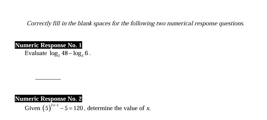 Solved Correctly fill in the blank spaces for the following | Chegg.com
