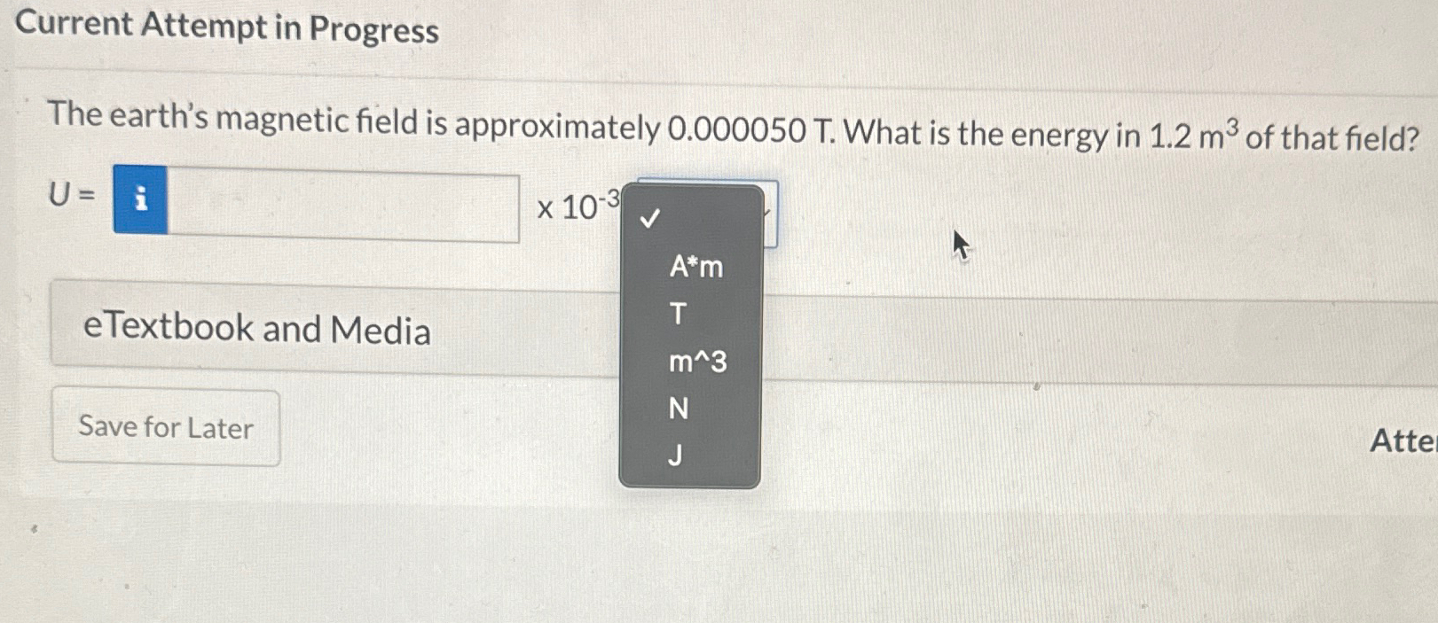 Solved The earth's magnetic field is approximately | Chegg.com