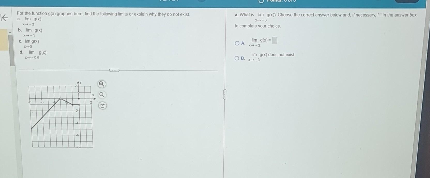 Solved For the function g(x) graphed here, find the | Chegg.com