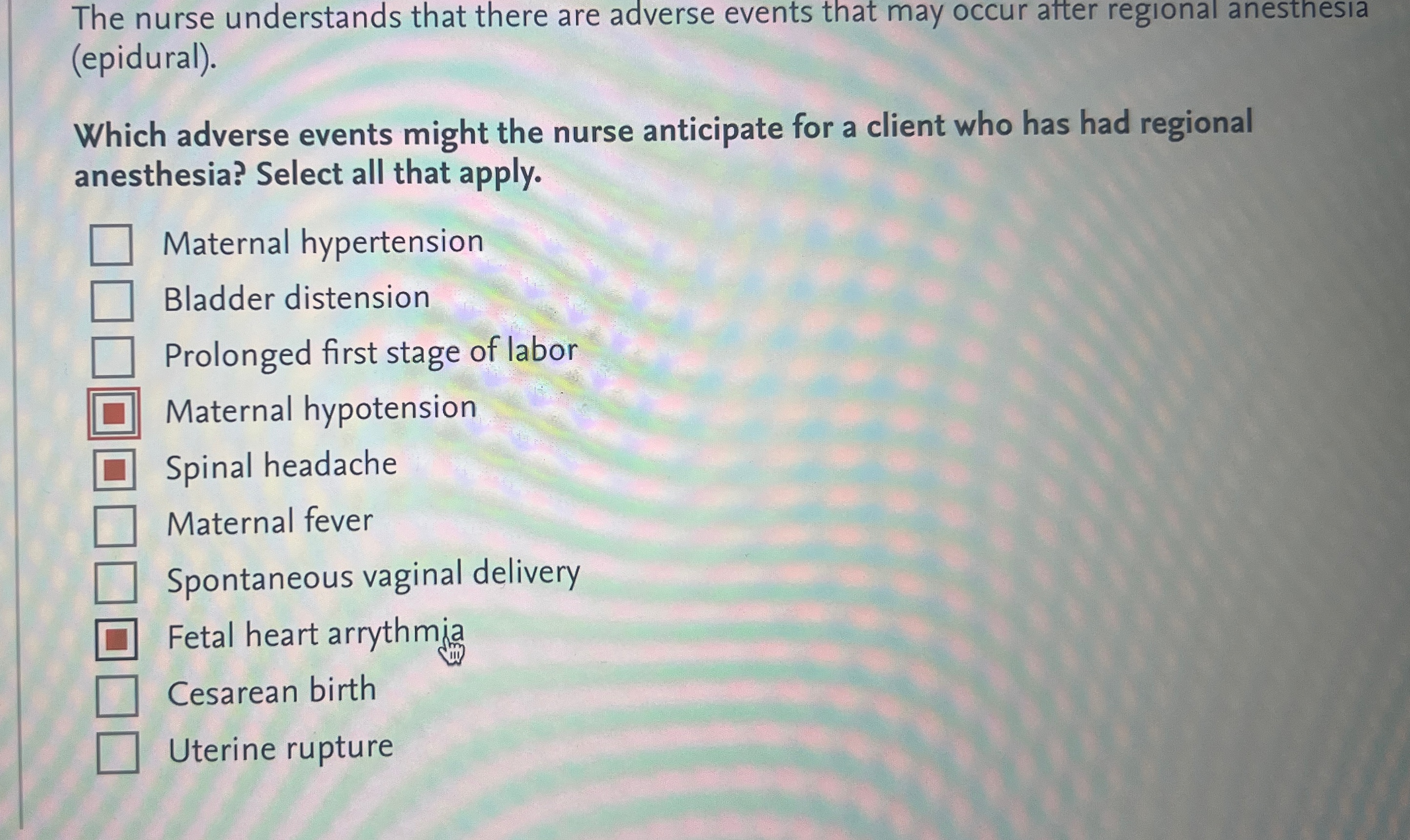 Solved The nurse understands that there are adverse events | Chegg.com