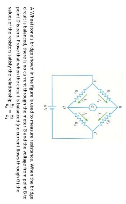 Solved A Wheatstone's bridge shown in the figure is used to | Chegg.com