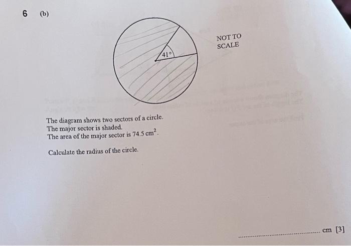 Solved 6 (b) NOT TO SCALE 419 The diagram shows two sectors | Chegg.com