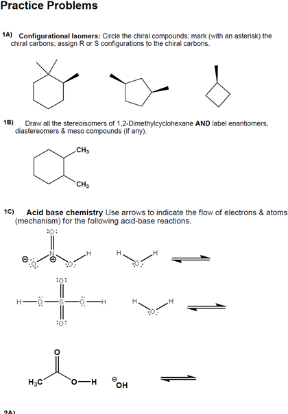 Solved Configurational Isomers: Circle the chiral compounds: | Chegg.com